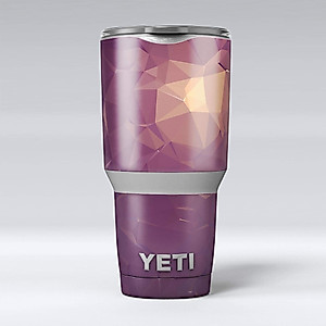 Design Skinz Purple Geometric V18 - Skin Decal Vinyl Wrap Kit Compatible with The Yeti Rambler Cooler Tumbler Cups