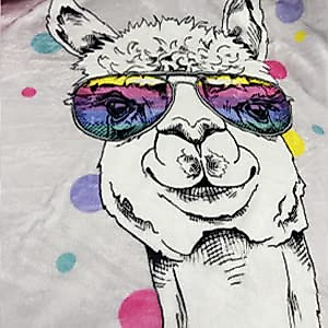 Llama Blanket Premium Velvet Lightweight Flannel Blanket Cute Soft Warm Throw Blanket Fluffy Cozy Fleece Blanket Llama Bed Blanket Suitable Available in All Seasons for Women Men Boys Girls(60"x80")