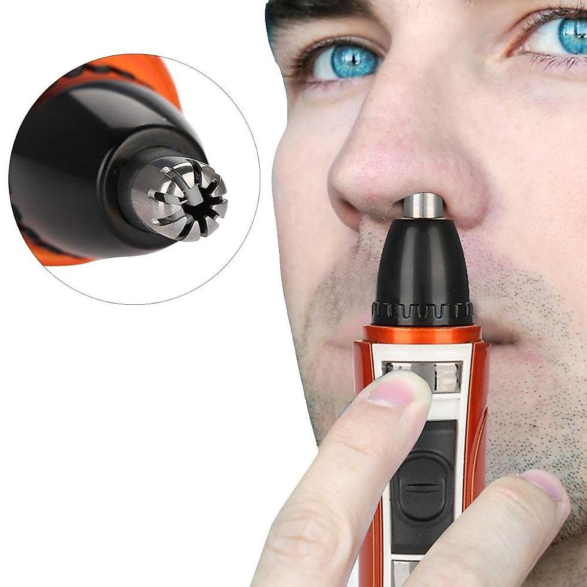 Electric Nose & Ear Hair Trimmer, Electric Nose Ear Face Hair Removal Epilator Men Clipper Facial Hair Cleaner Tool