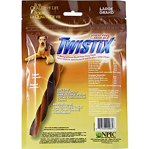 Twistix 3 Pack of Peanut and Carob Twistix Wheat-Free Chews, Large, for Dogs 30 Pounds and Up