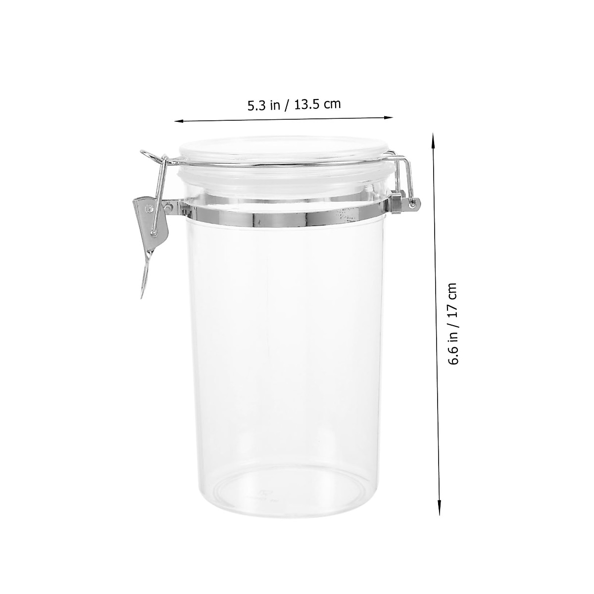PRETYZOOM Clear Plastic Containers Jar with Lid Snack Container Food Container Clear Jar Clear Container Food Storage Jars Container with Lid Container for Food Plastic Jar Nut