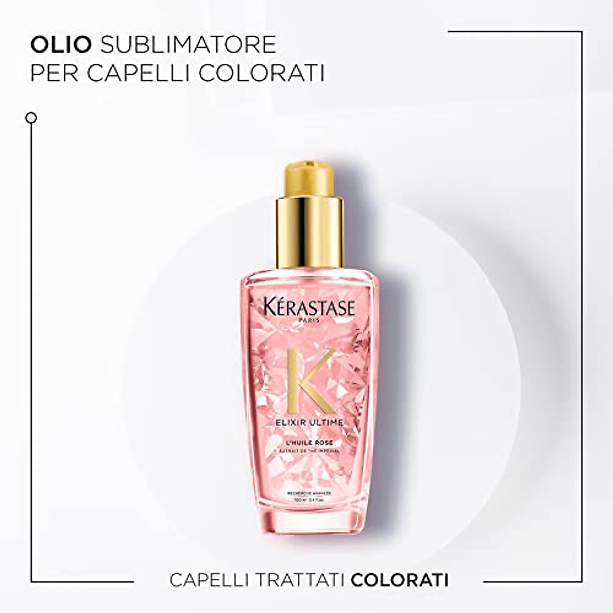 Kerastase Elixir Ultime L'huile Rose for Color Treated Hair, 3.4 Ounce
