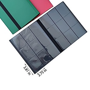 Trading Cards Album Binder, JARAGAR 2 Pack 9 Pockets PU Leather Card Binder Holder 20 Sheets Band Closure Card Storage Case Holds up to 360 Cards Fit for Baseball Football Cards Game Cards