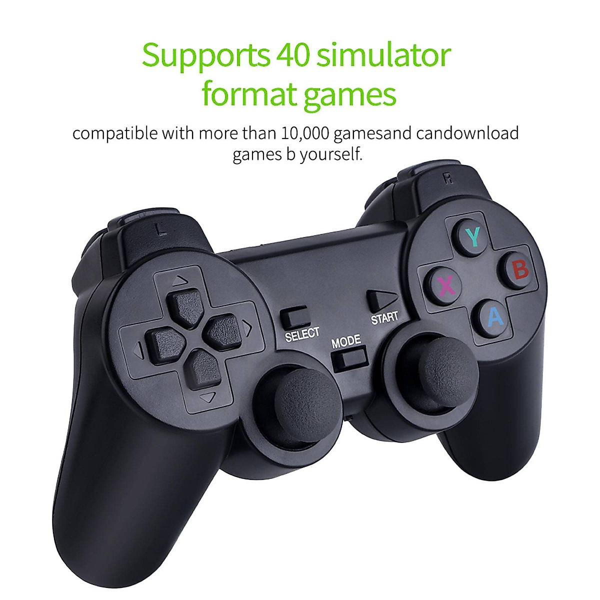 NC Video Game Console Quad-Core HDMI TV Home Handheld Game Console Simulator 2.4G, 10000+ Games, with Game Handle