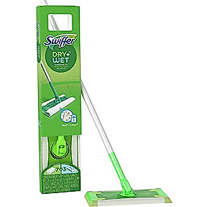 Swiffer Sweeper Dry + Wet Multi Sweeping Kit (1 Sweeper, 7 Dry Cloths, 3 Wet Cloths)