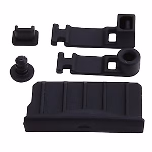 Silicone Dust Plug Cover Earphone Charger Jack Stopper for 3DS / 3DS XL LL/New 3DS / New 3DS XL LL (Black)