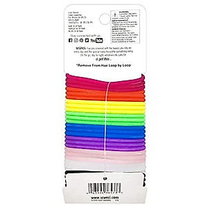 Scunci No-Slip Grip Gel Evolution Ponytailers Elastics, Assorted Colors, 28 Count (Pack of 1)