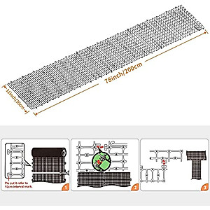 One Sight Scat Mat for Cats with Spikes, 78x11 inches, Cat Repellent Outdoor, Cat Deterrent Indoor, Dog Digging Deterrent for Garden and Fence, Cats Stopper Network