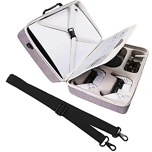 khanka Storage Case Replacement for Sony PlayStation 5 Console Standard Edition/Digital Edition (White)