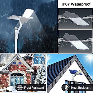 5000 Watt Solar Street Lights Outdoor, 400000LM 6500K High Powered Commercial Parking Lot Lights Dusk to Dawn, Waterproof Solar Security Flood Lights with Remote for Yard, Parking Lot, Driveway