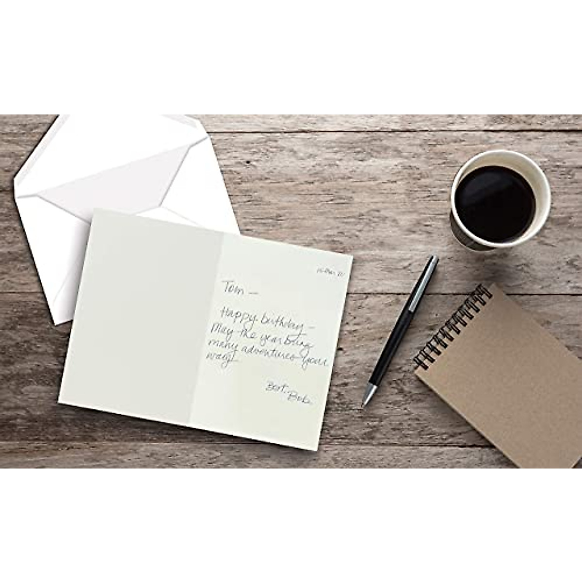 Happy Birthday Cards, 100-Pack, 4 x 6 inch, 4 Cover Designs, Blank Inside, by Better Office Products, with Envelopes, Elegant Gold Collection, 100 Pack