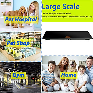 Large Breed Dog Weight Scale, Max Capacity 220 lbs, Surface, Easy Read LCD, Tempered Glass Platform, Includes Comfort Cushion, Ideal for Families and Veterinary Offices, XL(31.5inches)
