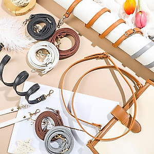 RAYNAG Adjustable Purse Strap Replacement Leather Handbag Shoulder Strap Replacement, Black with Gold Metal Swivel Hooks