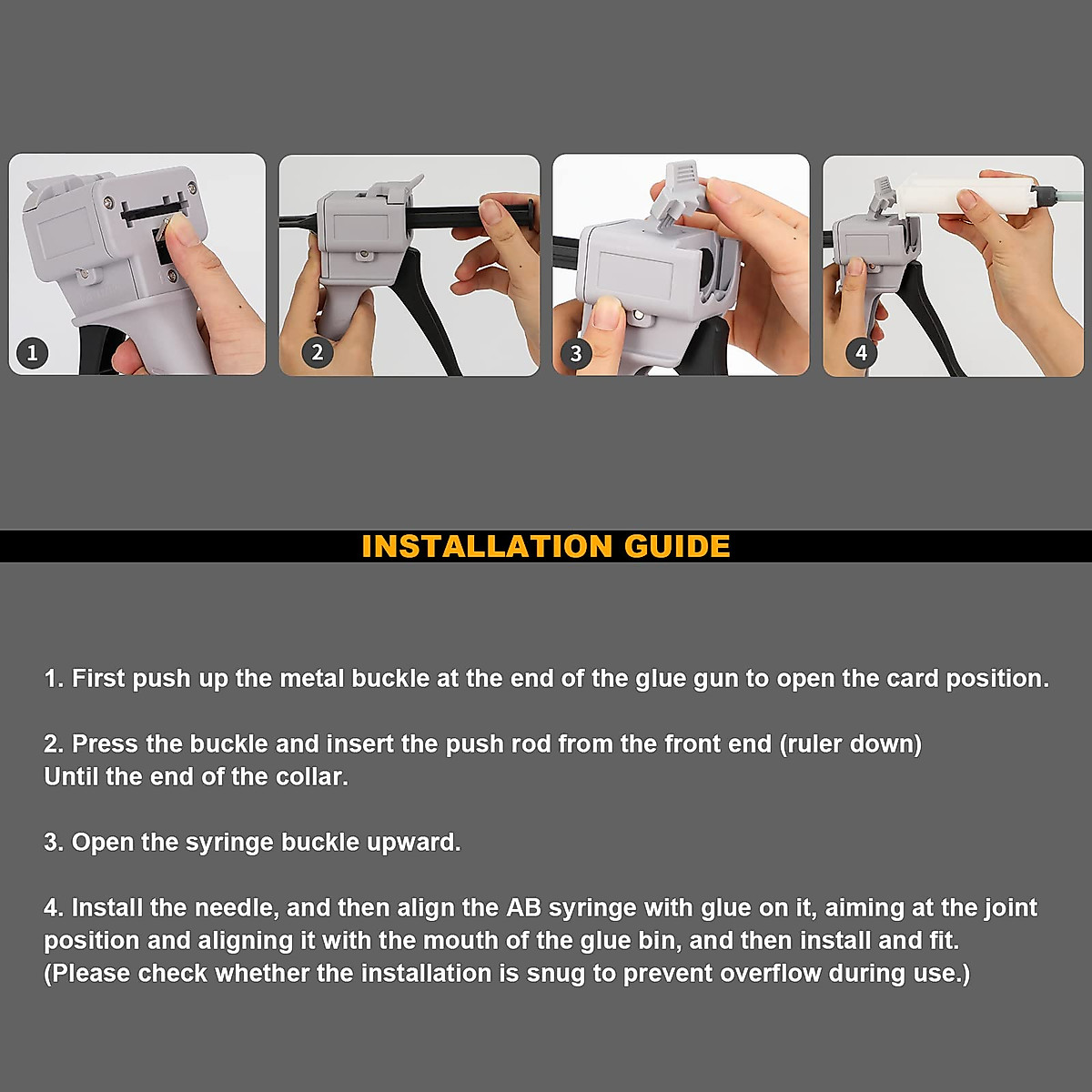 Dispensing Gun Kit Impression Mixing Dispenser Gun 1:1/2:1 Dispensing Gun Ratio (1:1/1:2 Witout Accessories)
