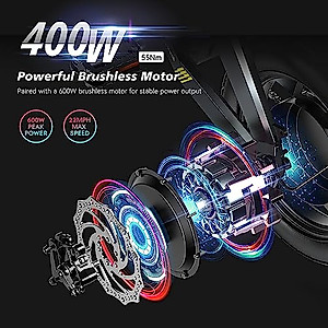 SOHAMO A3 Electric Bike for Adult, 48V 16AH 400W Brushless Motor with 22mph, Multi-Shock Absorption Adult Electric Bicycles City Commuter, Picnic，Folding Ebike for Women, Teens, Men…