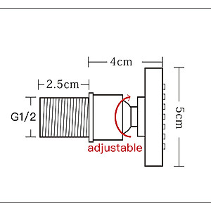 Brass Adjustable Round Massage Spa Body Jet Side Sprayer for Bathroom Shower, Chrome Finish