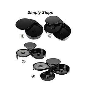 3 Tier Bar Glass Rimmer Bartender Tool with Sponge,Margarita Salt Rimmer,Margarita Salt Rimmer Set,Salt Box Spice Container,Bar Tools,Bartender Accessories