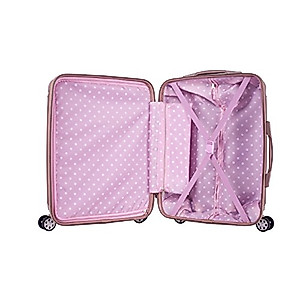 Rockland Berlin Hardside Expandable Spinner Wheel Luggage Set, Rose Gold, 3-Piece (20/24/28)