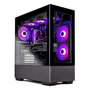 Skytech Gaming Azure Gaming PC Desktop – AMD Ryzen 7 7700X 4.5 GHz, NVIDIA RTX 4070, 1TB NVME SSD, 32GB DDR5 RAM RGB, 650W Gold PSU, 360mm AIO, 11AC Wi-Fi, Windows 11 Home 64-bit,Black