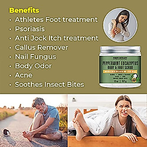 First Botany Body Scrub - Natural Exfoliating Salt Scrub & Body and Face Souffle helps with Moisturizing Skin, Acne, Cellulite, Dead Skin Scars, Wrinkles (10 fl oz, Lavender)