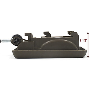 KUANYUOO Flapper Style Recliner Release Handle,Recliner-Handles Lane Replacement for Lane and Action,2 5/8" Exposed Wire,Oval tip,Overall Length of Cable 23 1/2" (Brown)