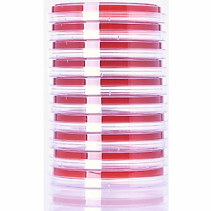 Blood Agar Plate, 5% Sheep Blood in Tryptic Soy Agar (TSA) Base, 15x100mm Plate, Order by The Package of 100, by Hardy Diagnostics