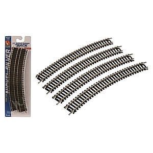 Life Like Code 100 Nickel Radius Curve Toy (4 Pack), Silver, 18