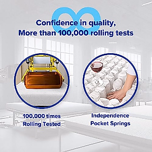 Olee Sleep 13 inch Galaxy Hybrid Gel Infused Memory Foam and Pocket Spring Mattress (Full), White