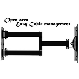 2xhome - TV Wall Mount Bracket - LED LCD Plasma Smart 3D WiFi Flat Panel Screen Monitor Moniter Display Displays - Full Motion 15° degree degrees Tilting Extendible Extending Swivel Articulating Heavy Duty