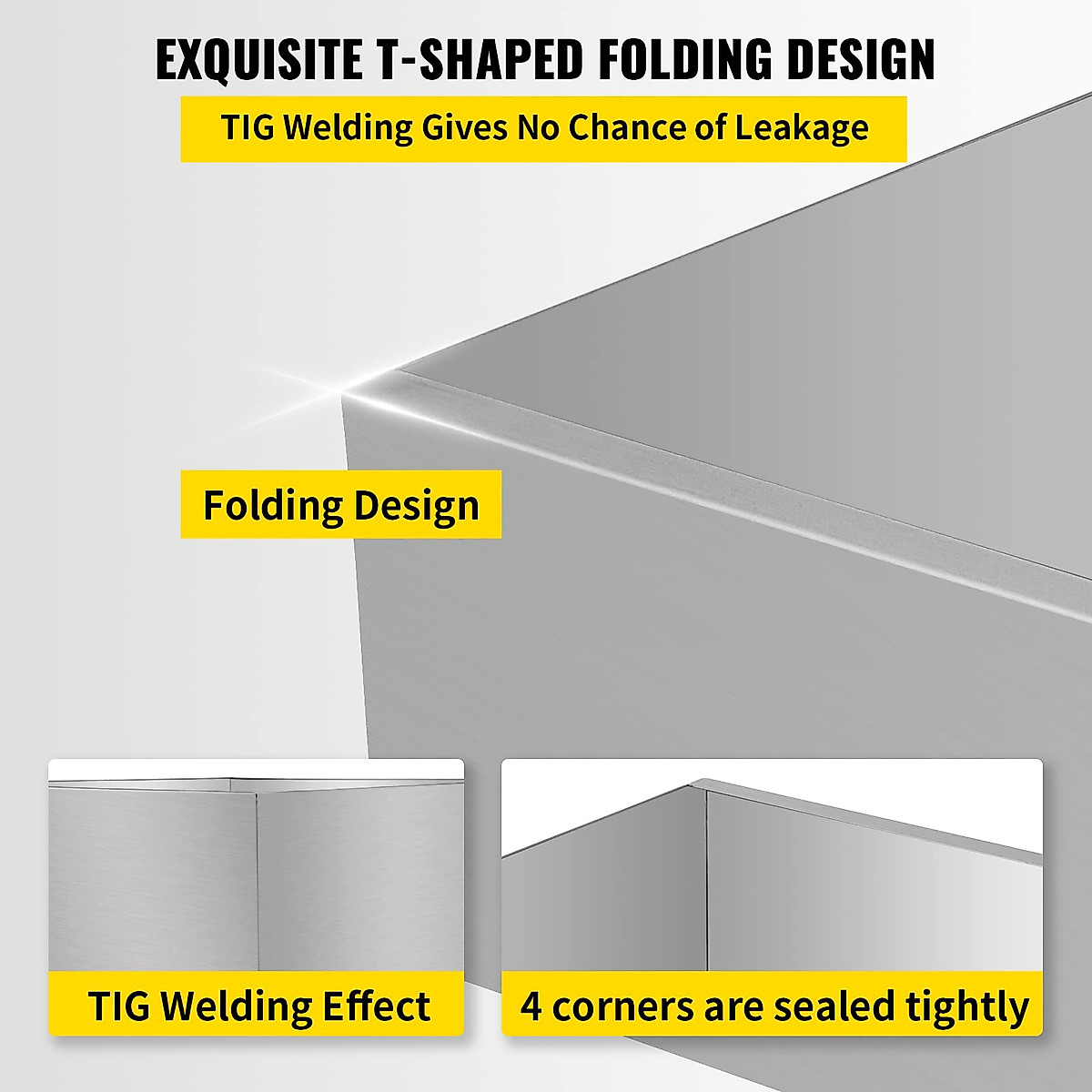 VBENLEM Maple Syrup Evaporator Pan 24x24x7 Inch Stainless Steel Maple Syrup Boiling Pan for Boiling Maple Syrup