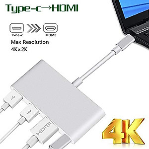 XUNMAIFHB Portable Docking Station,Type c to hdmi+usb3.0+pd Four-in-one Multi-Function Converter Type-c Multi-Port HUB Fast Transmission