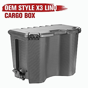 A & UTV PRO Modular Cargo Box for Can Am Maverick, 30 L/7.8 Gallon Rear Storage Cargo Box with Lid for LINQ Can Am Maverick X3 MAX, Trail, Defender, Commander Accessories, Replace OEM#715006830