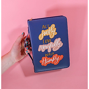 Eccolo Zippered Bible and Book Cover Case for Men and Women, Holds & Protects Standard 5.5 x 8.5" Bibles