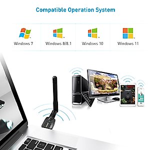 Long Range USB Bluetooth 5.1 Adapter for PC Wireless Audio Dongle 328FT / 100M 5.1 Bluetooth Transmitter Receiver for Desktop Laptop PC with Windows 11/10/8/8.1/7