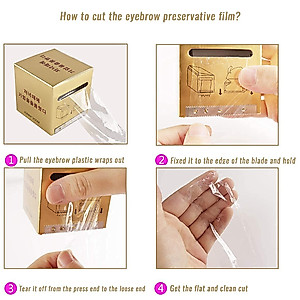 CICITOYWO Disposable Eyebrow Tattoo Plastic Wrap Preservative Saran Barrier Film Microblading Supplies Lips Permanent Make Up Cling Wrap Cover Tape Roll Transparent 2 PCS