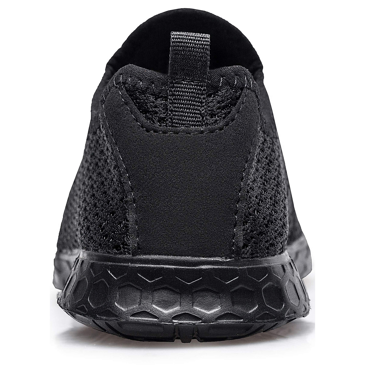 DOUSSPRT Men's Water Shoes Quick Drying Sports Aqua Shoes Dark Allblack Size 9.5