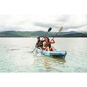 Perception Kayaks Tribe 13.5 Sit on Top Tandem Kayak for All-Around Fun Large Rear Storage with Tie Downs, Dapper