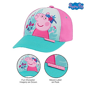 ABG Acessories Girls' Baseball Cap, Peppa Pig Adjustable Toddler Hat Ages 2-4