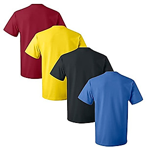 Fruit of the Loom Men's Crew T-Shirt (Pack of 4), X-Large, Assorted Primary