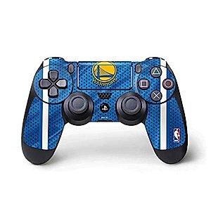 Skinit Decal Gaming Skin for PS4 Pro/Slim Controller - Officially Licensed NBA Golden State Warriors Jersey Design