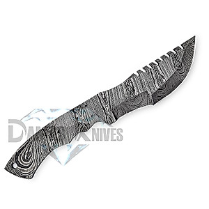 Premium Custom Handmade Damascus Steel Blank Blade Tracker for Knife Making - HB 15. Ideal for Knife Projects and Customization. Durable and Versatile Blank Blade for Knife Making Enthusiasts.