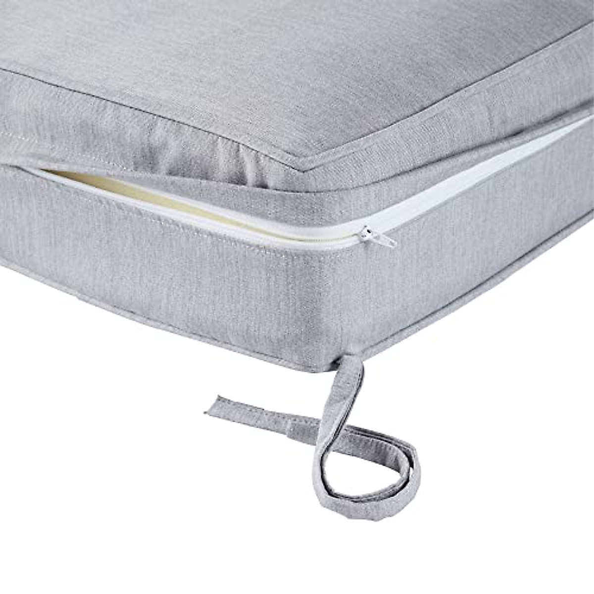 Greendale Home Fashions Outdoor 2-Piece Sunbrella Fabric Deep Seat Cushion Set, Concrete