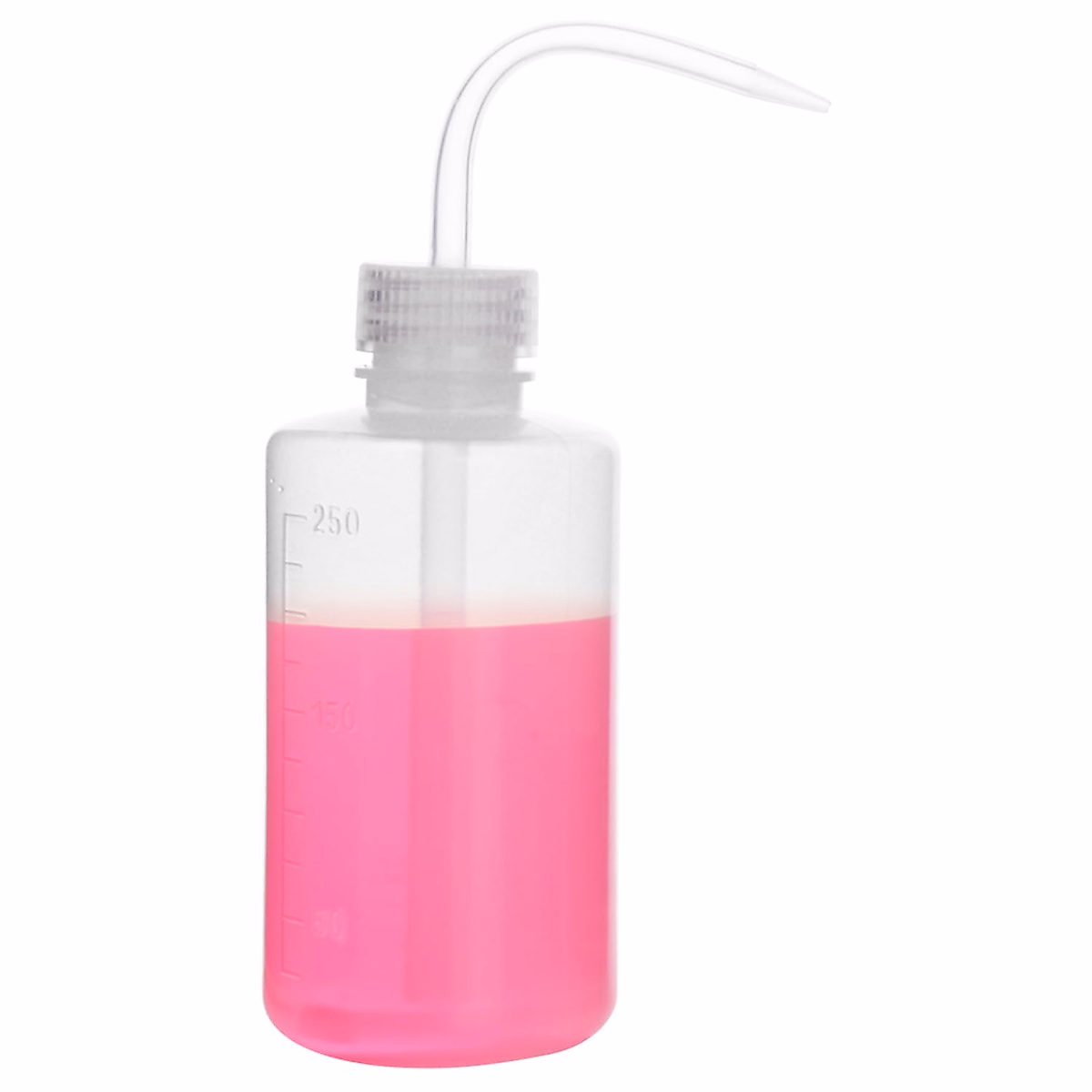 stonylab Chemical Wash Bottle (1-Pack), LDPE Plastic Safety Lab Squeeze Wash Bottle with Narrow Mouth and Scale Labels Squirt Bottle, 250 ml (8 oz)