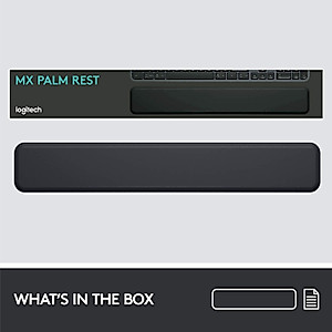 Logitech MX Palm Rest for MX Keys, Premium, No-Slip Support for Hours of Comfortable Typing, Black