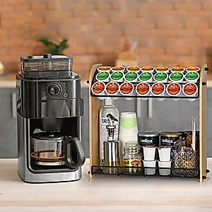 K Cup Holder Large Capacity Coffee Pod Holder Coffee Bar Accessories and Cup Storage Organizer Save Space for Home Office Kitchen Counter Organizer(at Least 49 Coffee Pods)