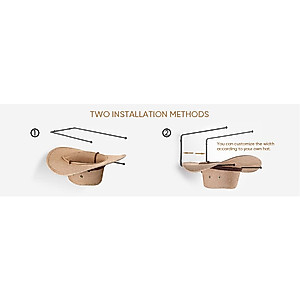 Taozun Cowboy Hat Rack Organizer - 6 Pieces DIY Hangers for Wall Display