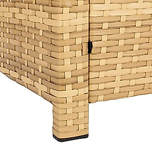 SAFAVIEH Outdoor Collection Vellor Natural/White Cushion 4-Piece Conversation Patio Set PAT7516D