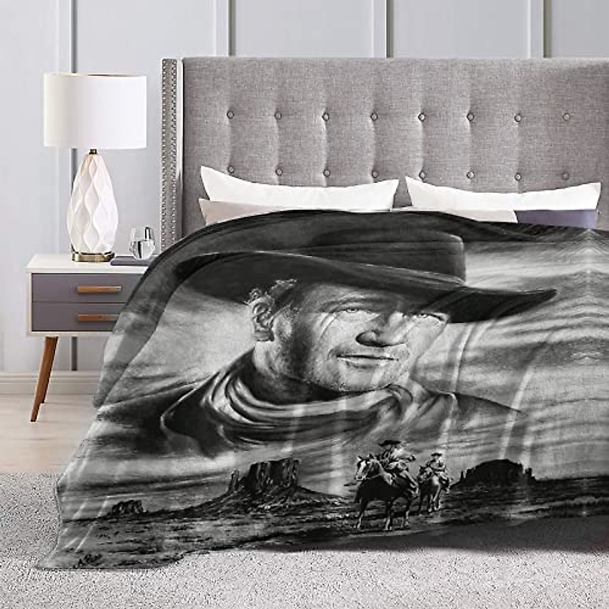 American Legend John-Wayne Throw Blanket 50"X40" Ultra-Soft Anti-Pilling Flannel for Living,Couch,Chair,Sofa,Room Or Bed to Be Gift