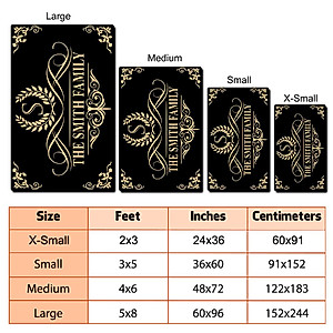 Personalized Family Name Rug for Inside House, Newlywed Closing, Monogram Rug Mat, Welcome Front Door, Custom Entryway Rug Unique Gift for Husband Wife, Housewarming Gift for New Engaged Married