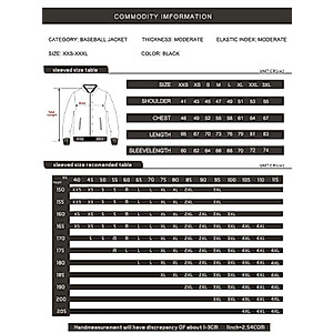 Men's Bomber Jacket Varsity Baseball Jackets Windbreaker Lightweight Slim Fit Button Down Letterman Jacket Black